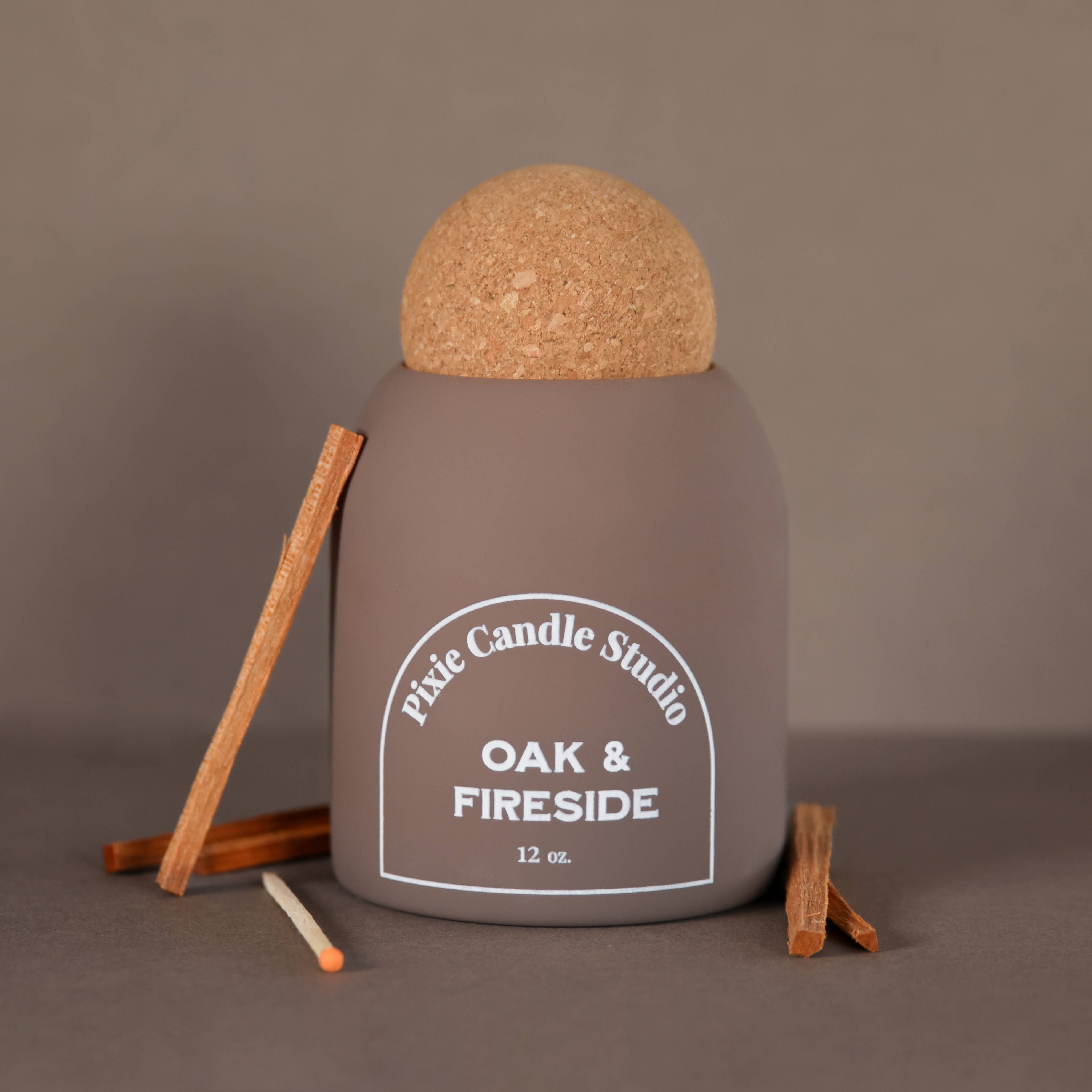 Candle- Oak & Fireside – GLOBAL GARDENS