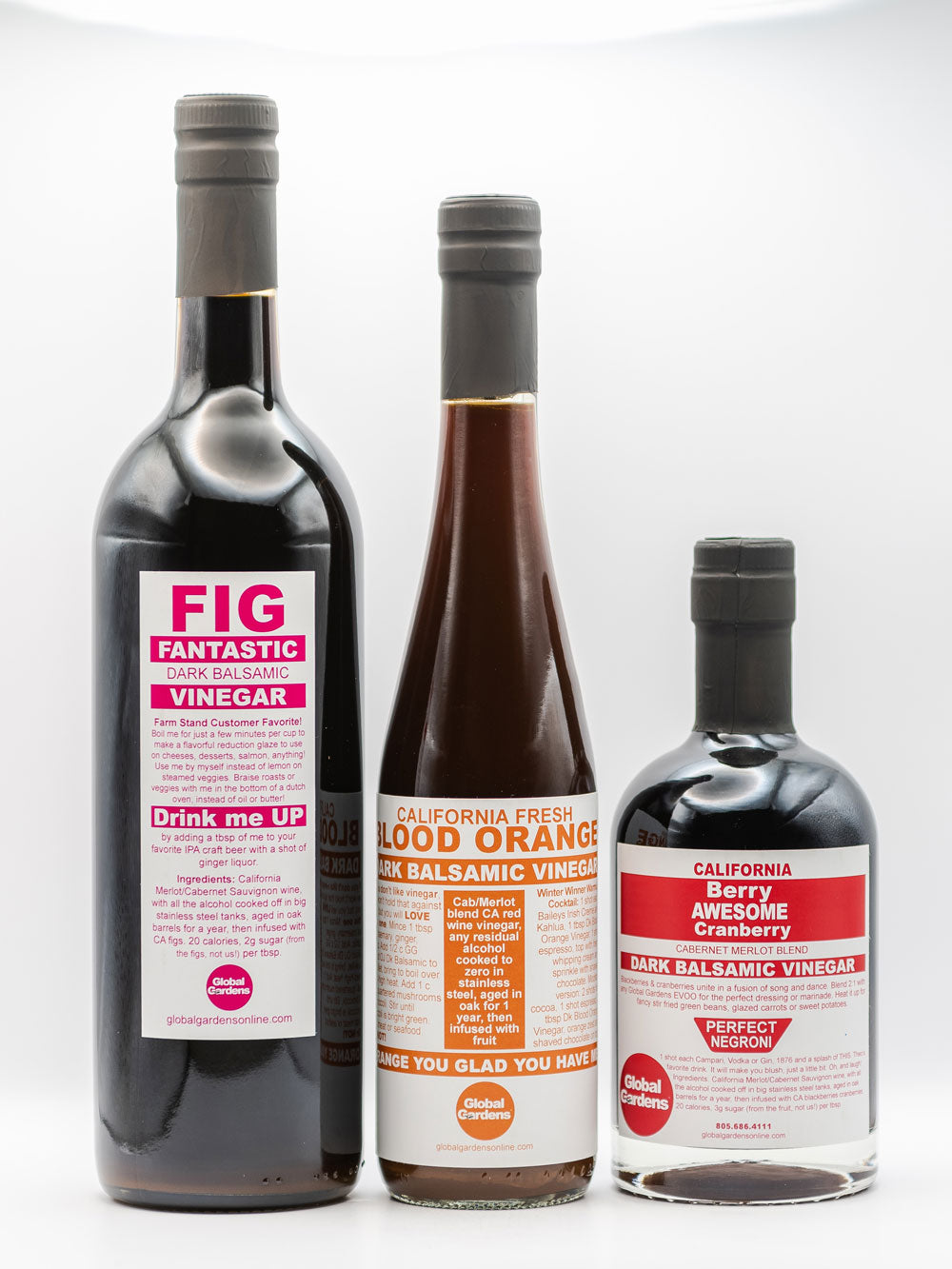 Trio of Golden Balsamic Vinegars – GLOBAL GARDENS